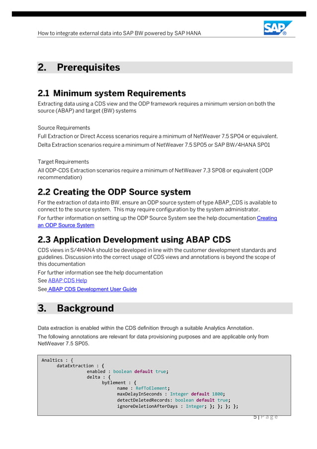 How to use abap cds for data provisioning in bw | PDF