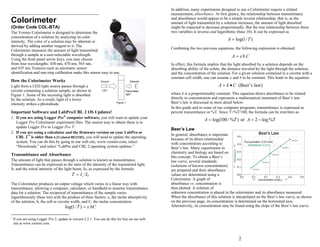 How to use a colorimeter | PDF