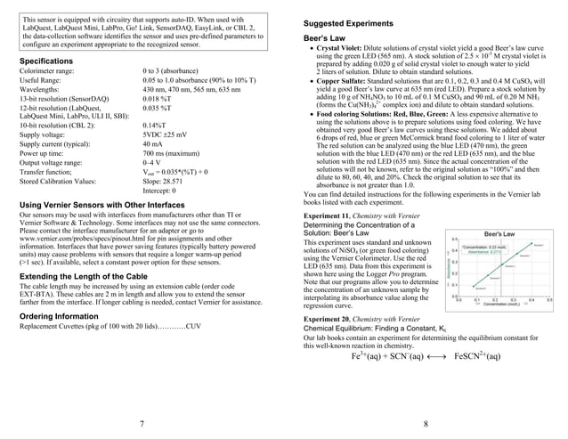 How to use a colorimeter | PDF | Chemistry | Science