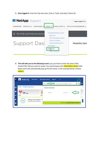 How to use Active IQ tool to access filer information | PDF
