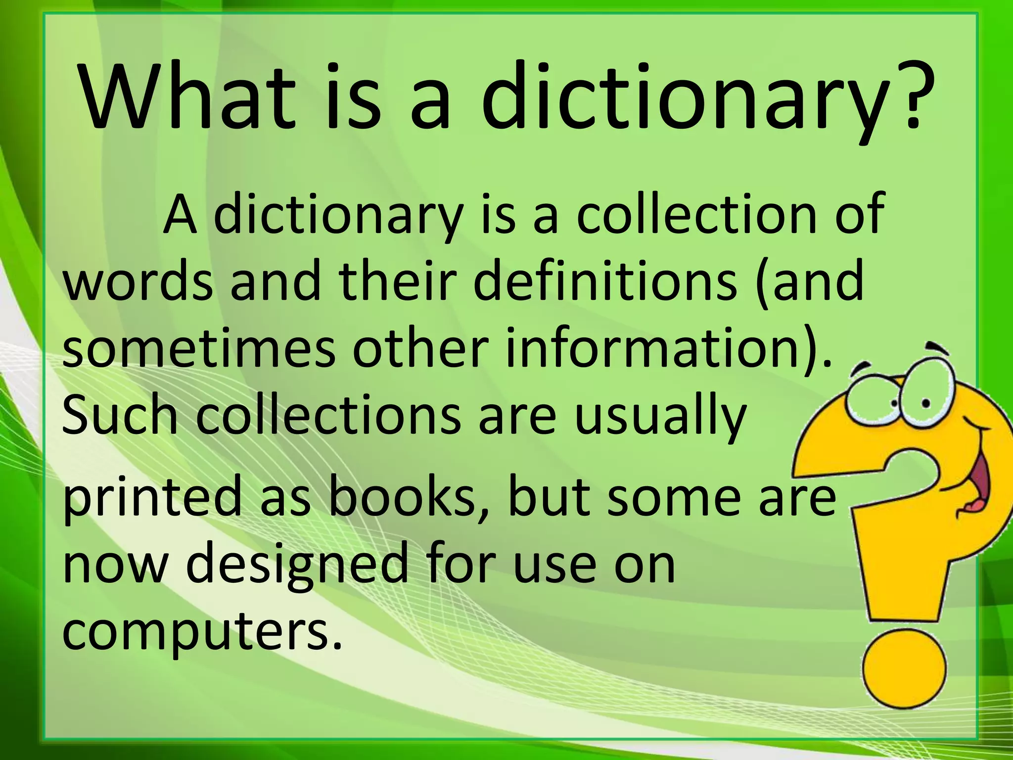 How to use a dictionary | PPT