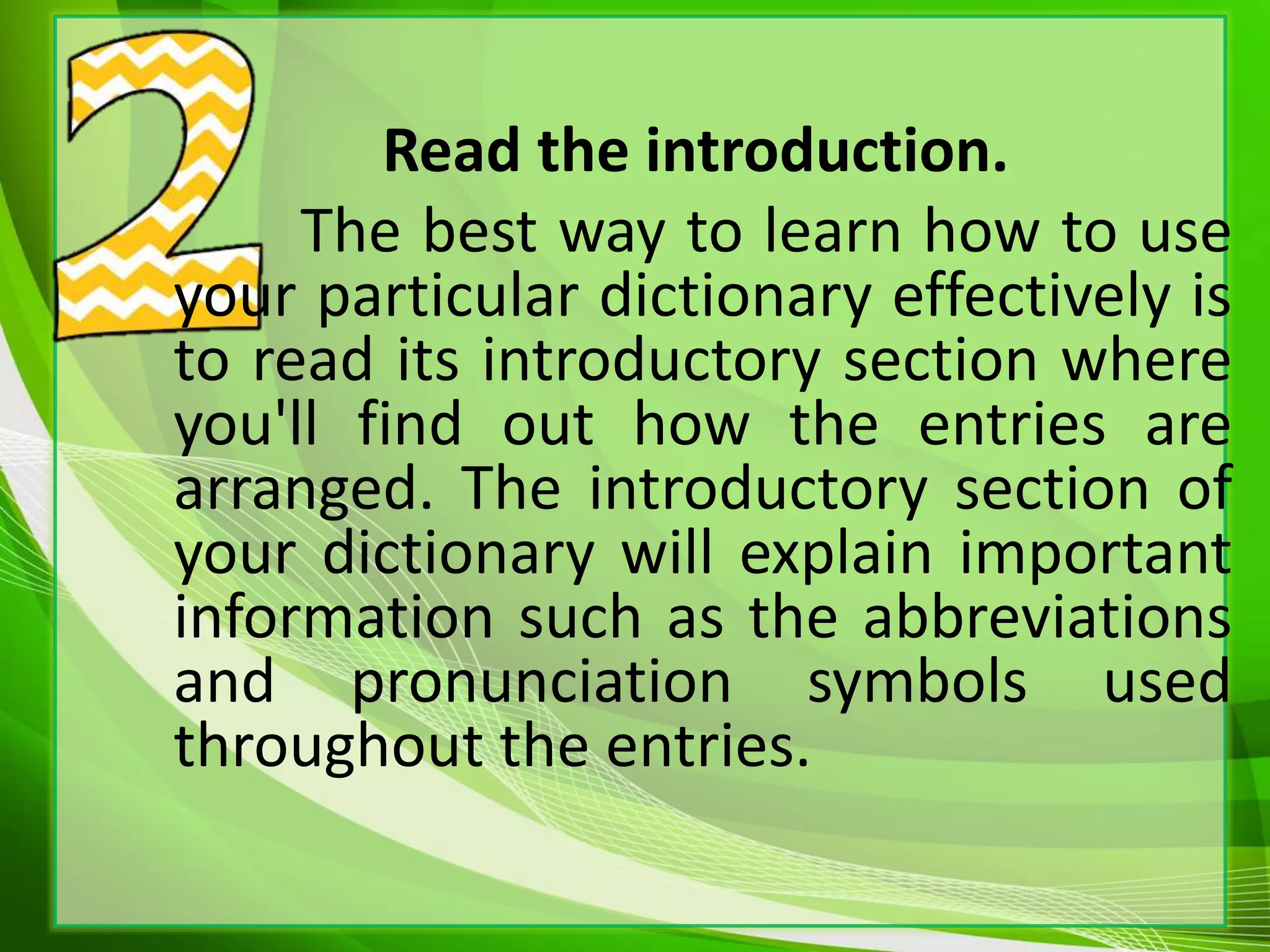 How to use a dictionary | PPT