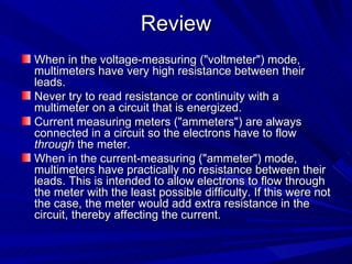 How to use a digital multimeter | PPT