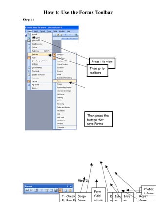 How To Use A Forms Toolbar | DOC | Computing | Technology & Computing