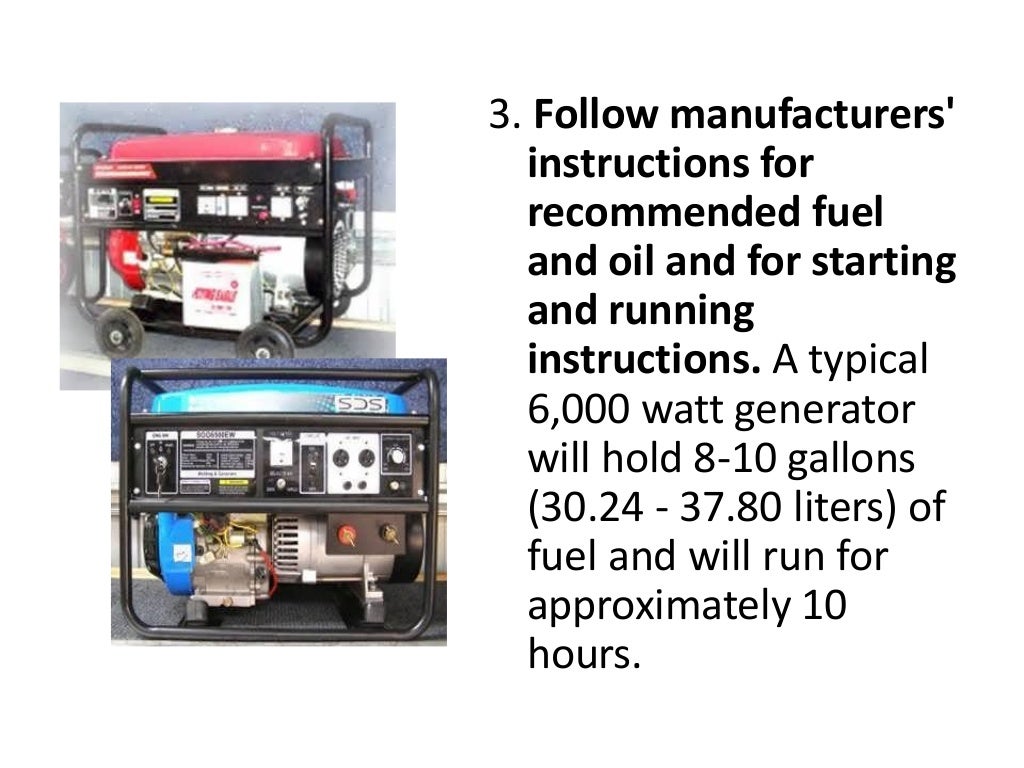 How to Use a Generator