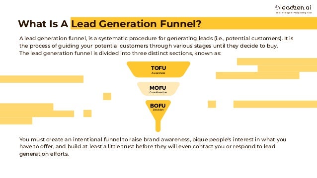 How to Use a Lead Generation Funnel to Improve Sales | PDF