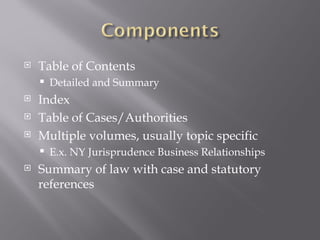 How to use a legal encyclopedia | PPT