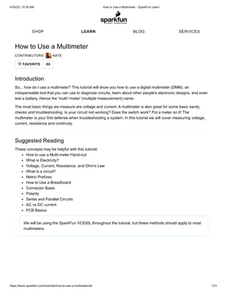 How to Use a Multimeter - SparkFun Learn.pdf