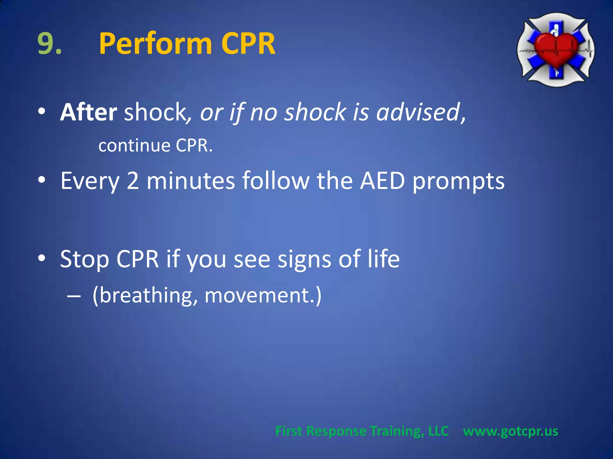 How to use an Automated External Defibrillator (AED) | PPTX