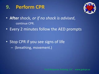 How to use an Automated External Defibrillator (AED) | PPTX