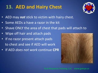 How to use an Automated External Defibrillator (AED) | PPTX