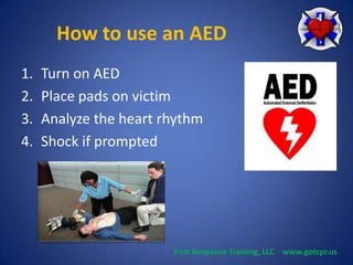 How to use an Automated External Defibrillator (AED) | PPTX