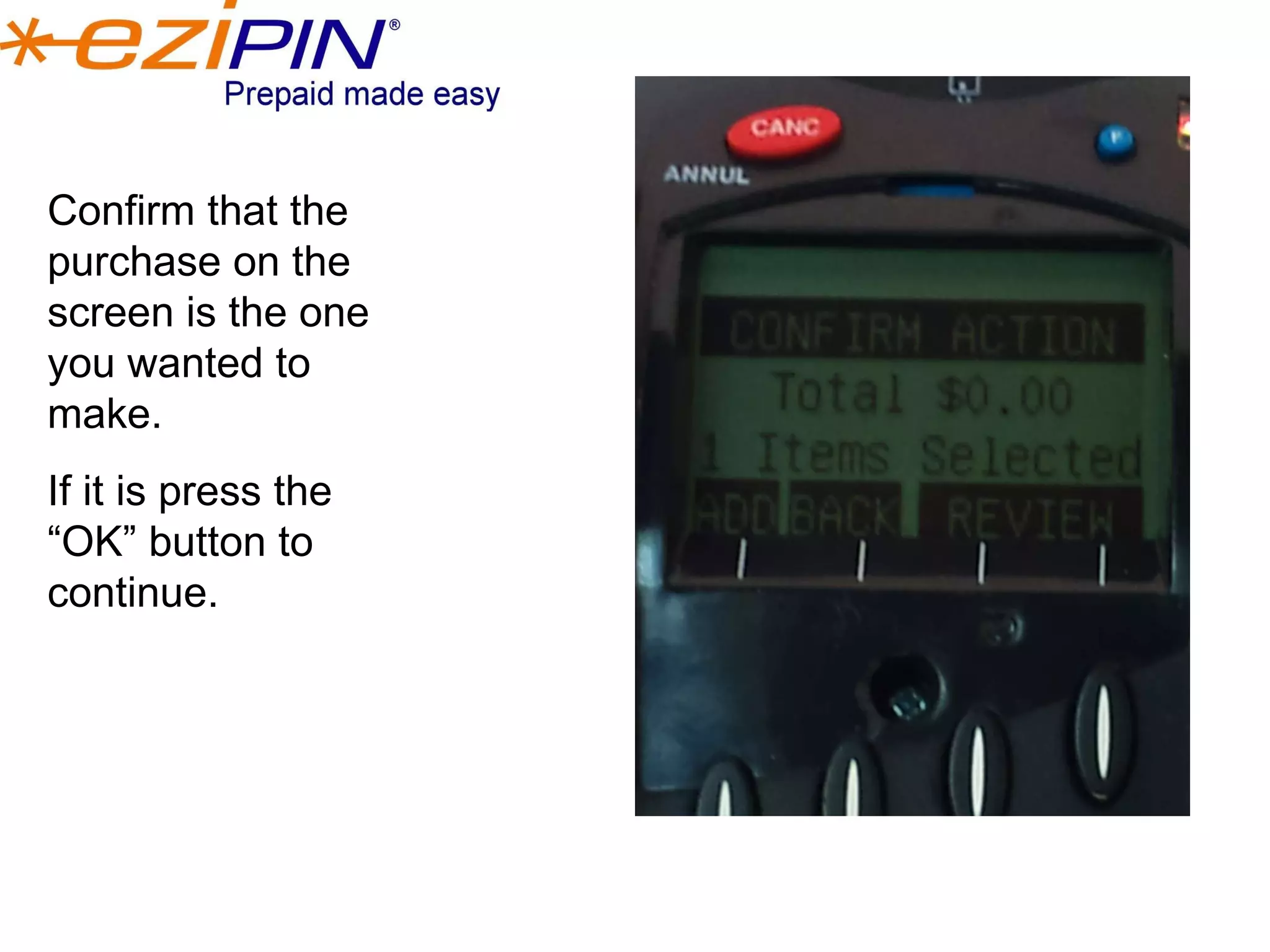 How to use an ezipin terminal | PPT