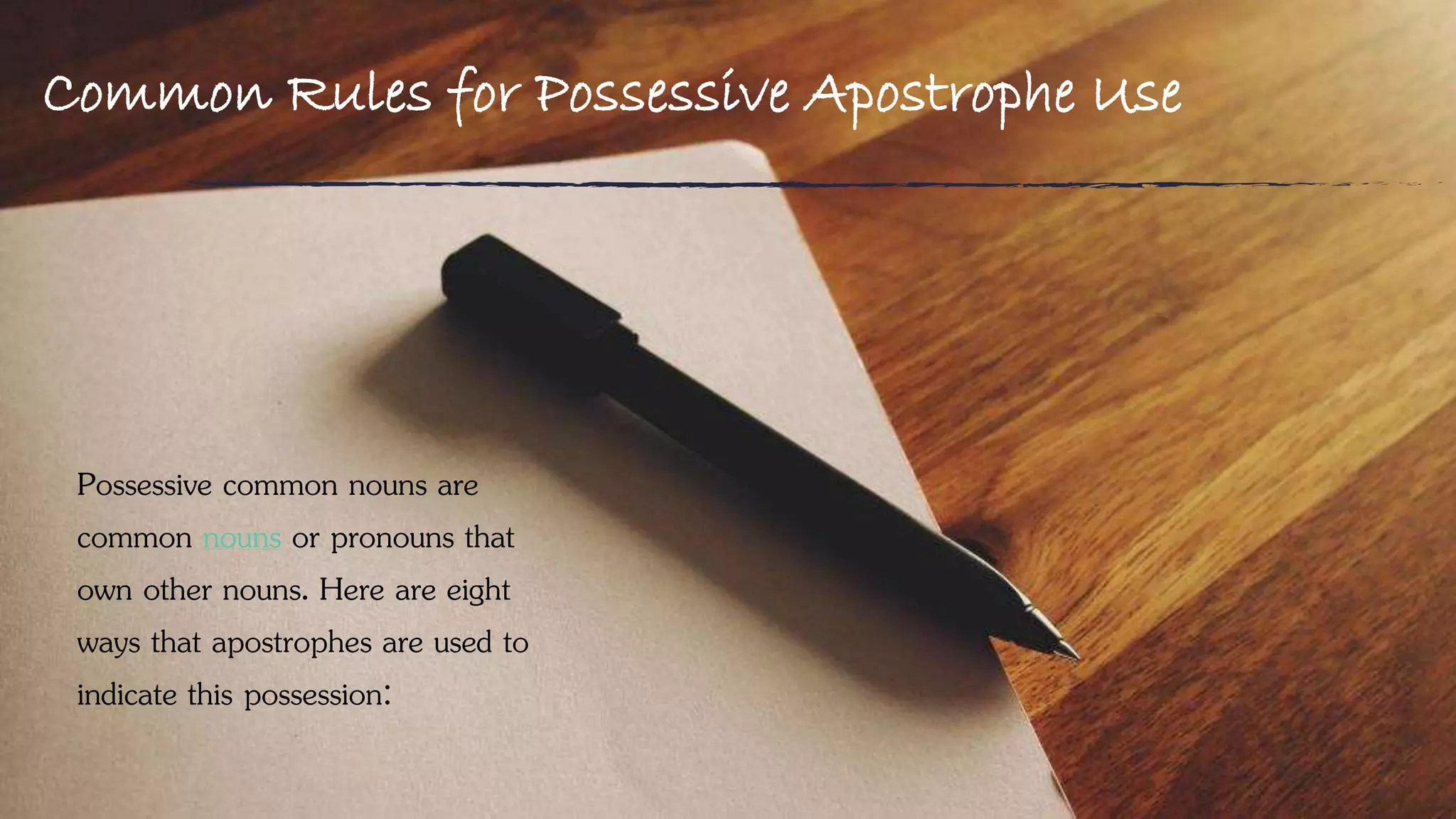 How to Use Apostrophes | PPTX