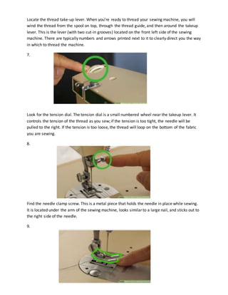 How to use a sewing machine | PDF