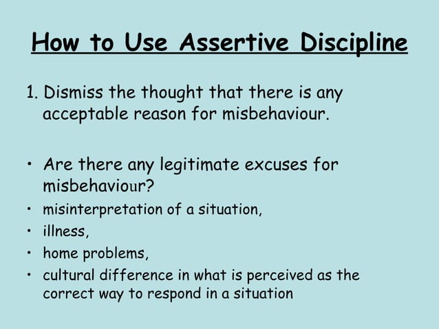 How to use assertive discipline | PPT | Homework and Study | Education