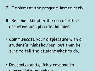 How to use assertive discipline | PPT