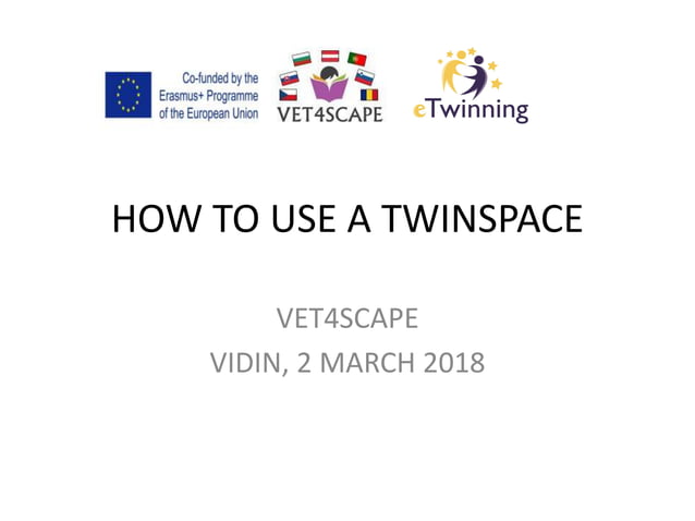 How to use a twinspace | PPT