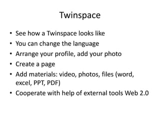 How to use a twinspace | PPTX