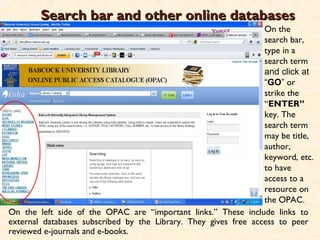 Utilizing Babcock University Library Resources using Online Public ...