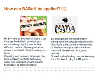 How to use BABoK 3.0? | PDF