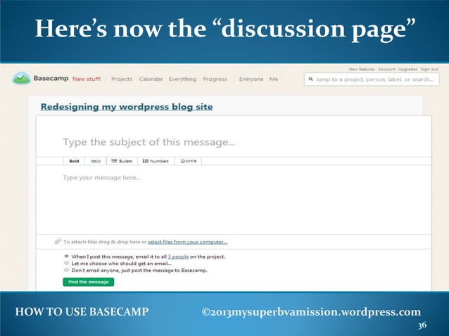 How to use basecamp | PPT