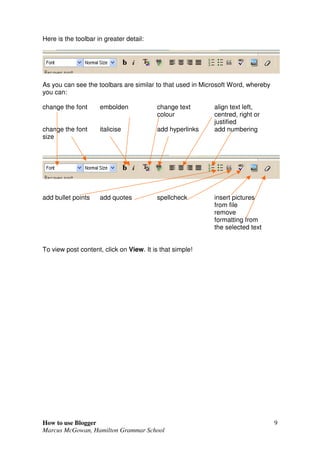 How To Use Blogger | PDF