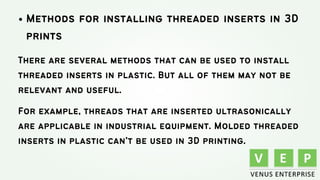 How to use Brass Threaded Inserts for 3D Printing? | PDF | Needlework | Arts and Crafts