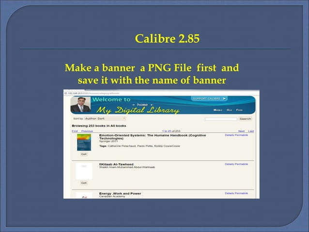 How to use Calibre Library Software | PPT