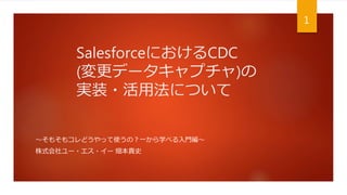 SalesforceにおけるCDC(変更データキャプチャ)の実装・活用法について | PPTX