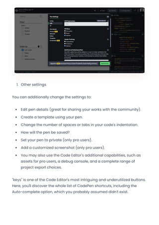 How to Use CodePen - Learn with us! | PDF