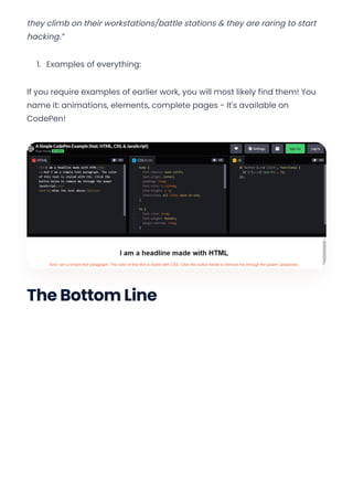How to Use CodePen - Learn with us! | PDF