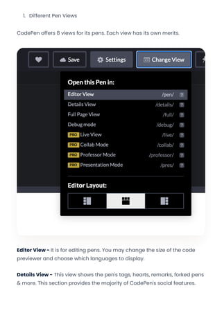 How to Use CodePen - Learn with us! | PDF