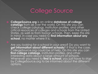 How To Use College Source | PPT