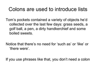 How to use colons | PPT