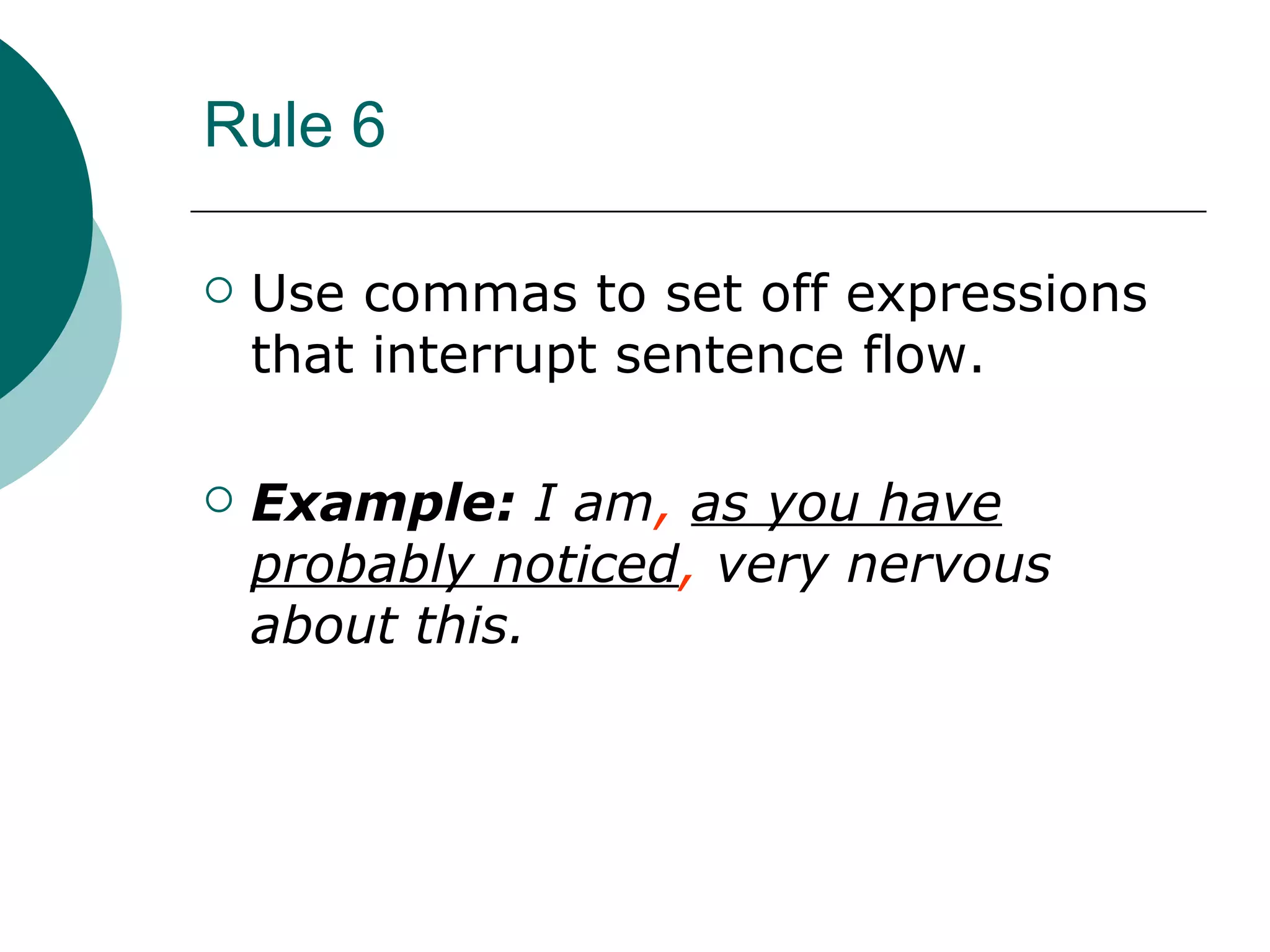 How To Use Commas | PPT