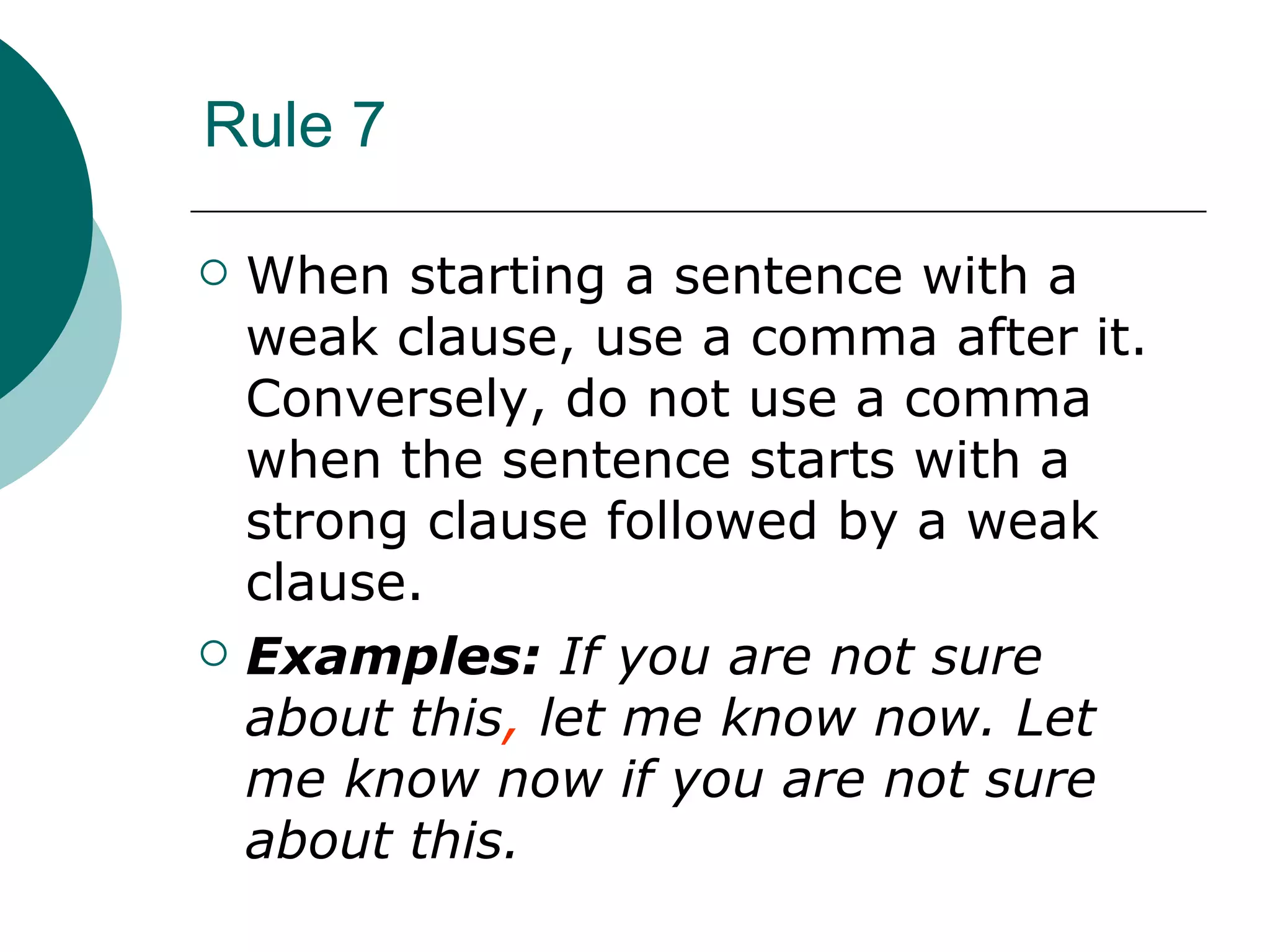 How To Use Commas | PPT