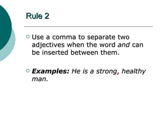 How To Use Commas | PPT