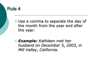 How To Use Commas | PPT