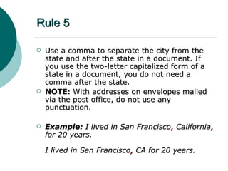 How To Use Commas | PPT