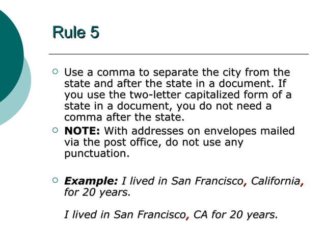 How To Use Commas | PPT
