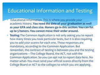 How to use common app | PPT