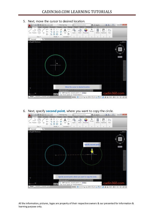 How to use copy command in AutoCAD