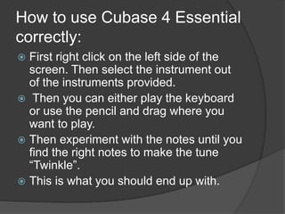 Cubase Presentation Cain | PPTX