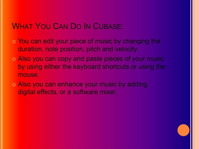 How To Use Cubase and understanding sound | PPT