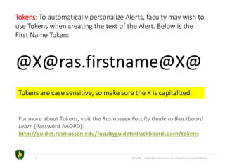 How to use Custom User Alerts in Blackboard Learn | PPT