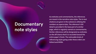 How to use different types of referencing styles | PPT