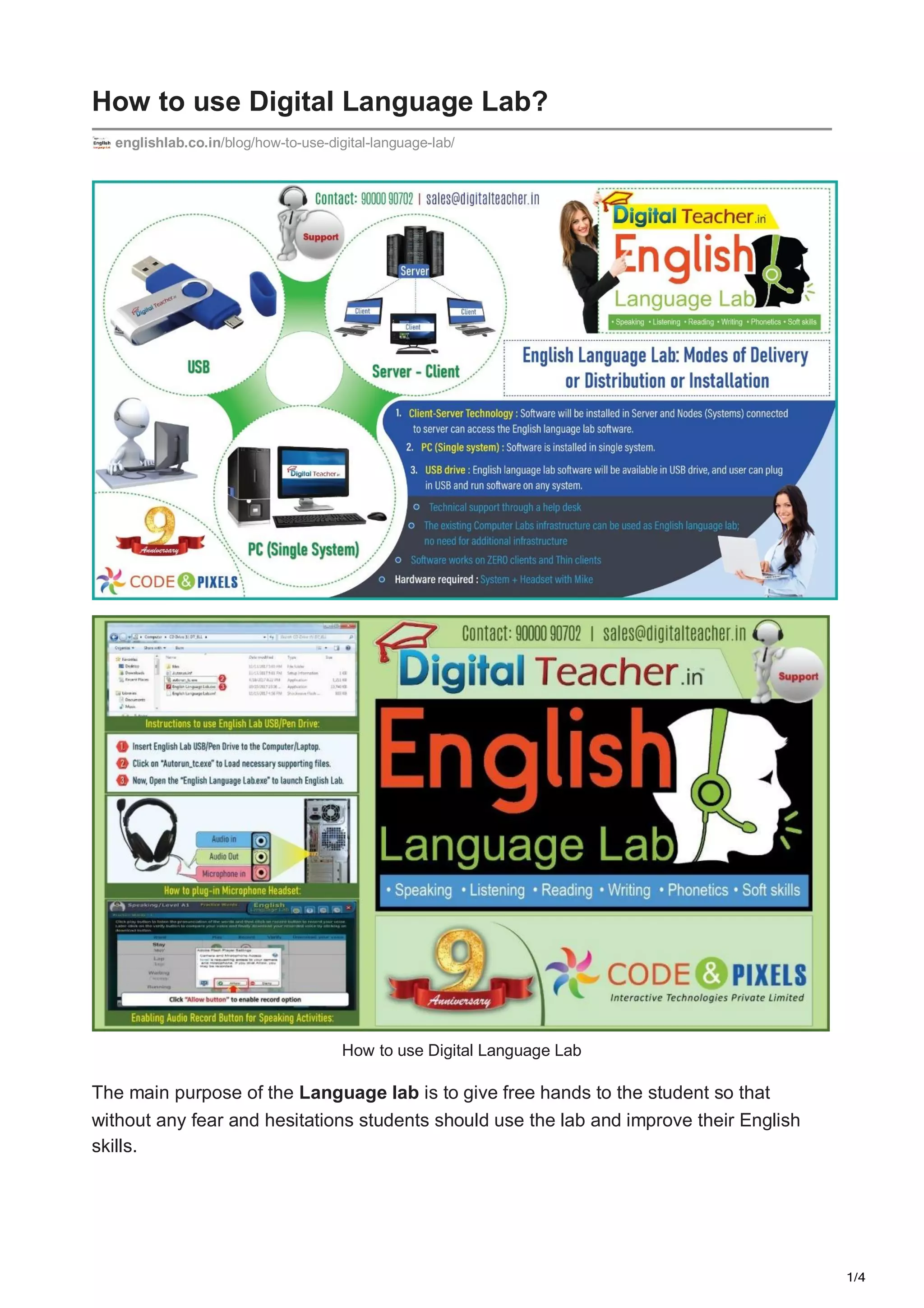 How to use Digital Language Lab.pdf | Education