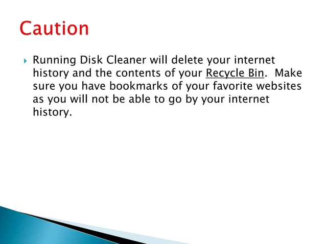 How to use disk cleanup on your PC | PPTX | Operating Systems | Computer Software and Applications