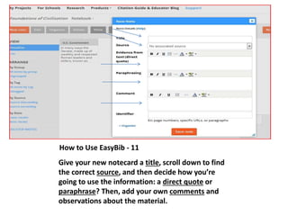 How to use easybib | PPT